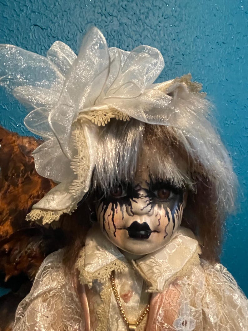 Handmade Haunted Gothic Halloween Creepy Doll Spooky Pooky Wearing ...