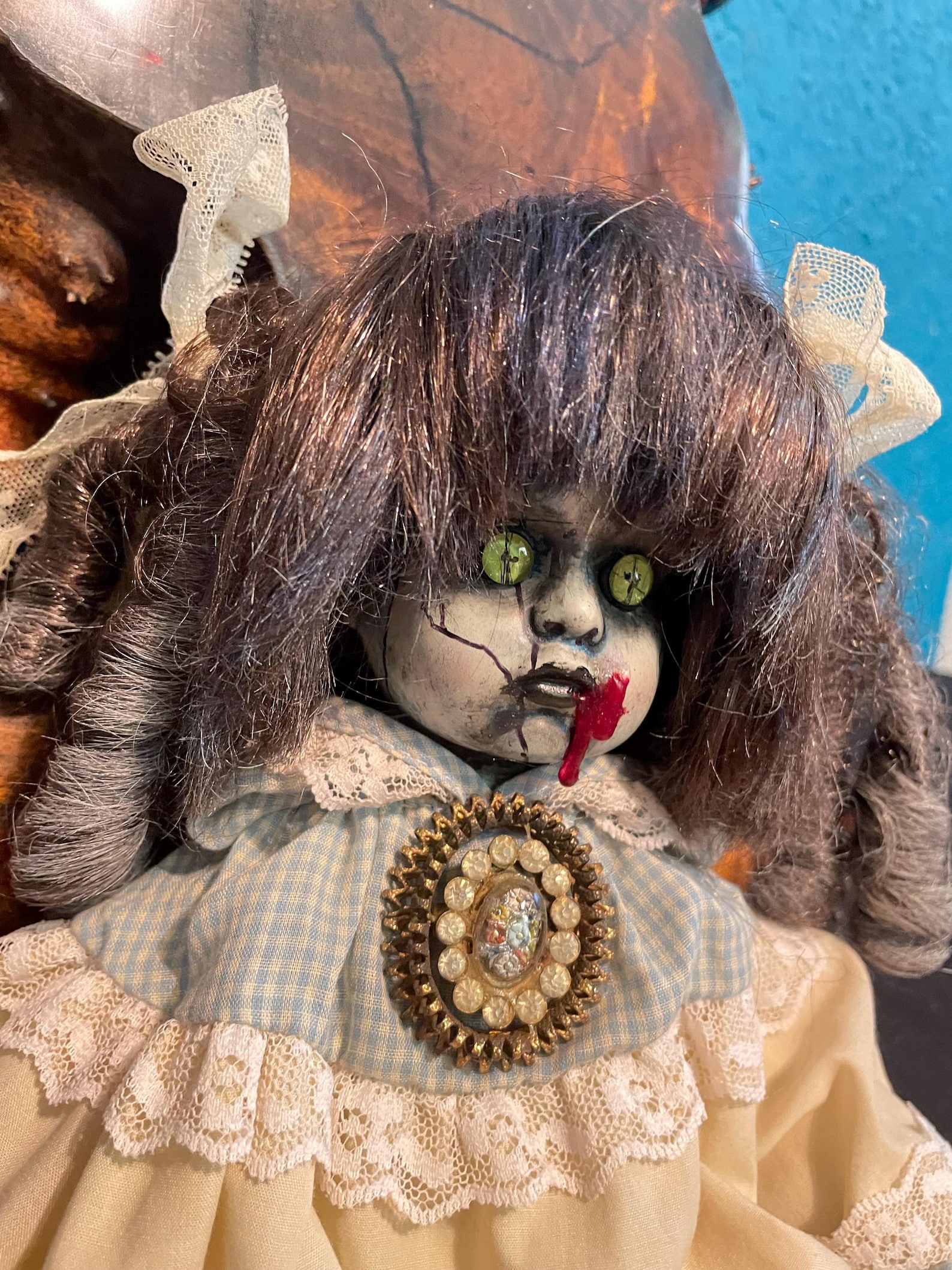 Handmade Haunted Gothic Halloween Creepy Doll Sleepy Sally Has Hand ...