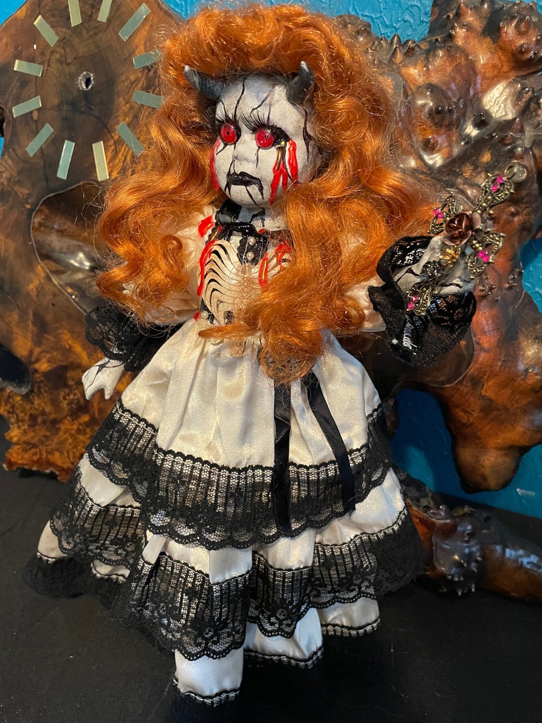 Handmade Haunted Gothic Halloween Horror Creepy Doll Scary Carry 16" W ...