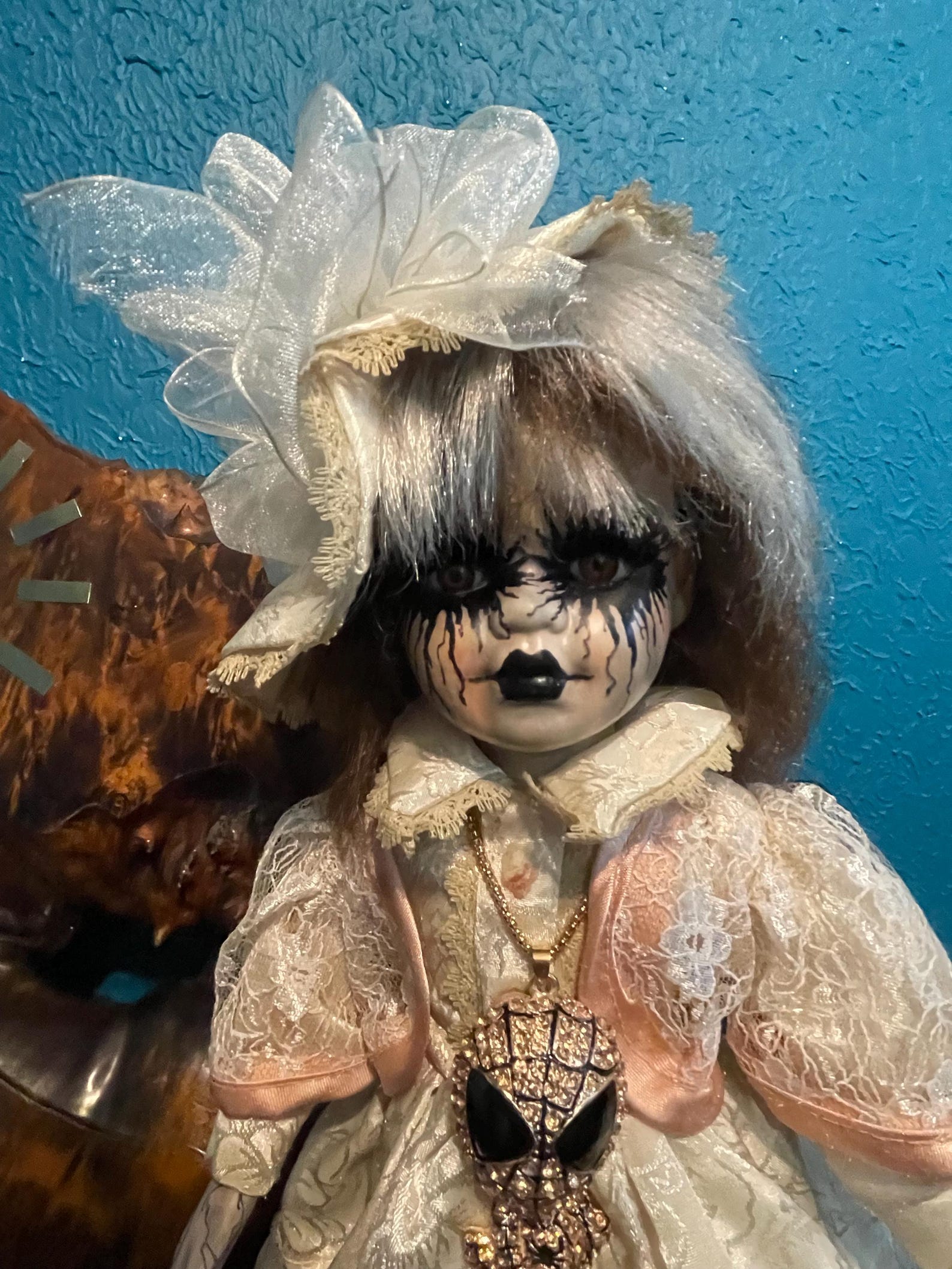 Handmade Haunted Gothic Halloween Creepy Doll Spooky Pooky Wearing ...
