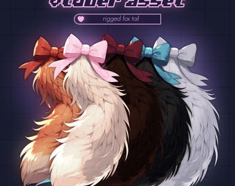 Rigged Bun and Pigtail Hair Asset for Vtube Studio - 5 Color Variations ...