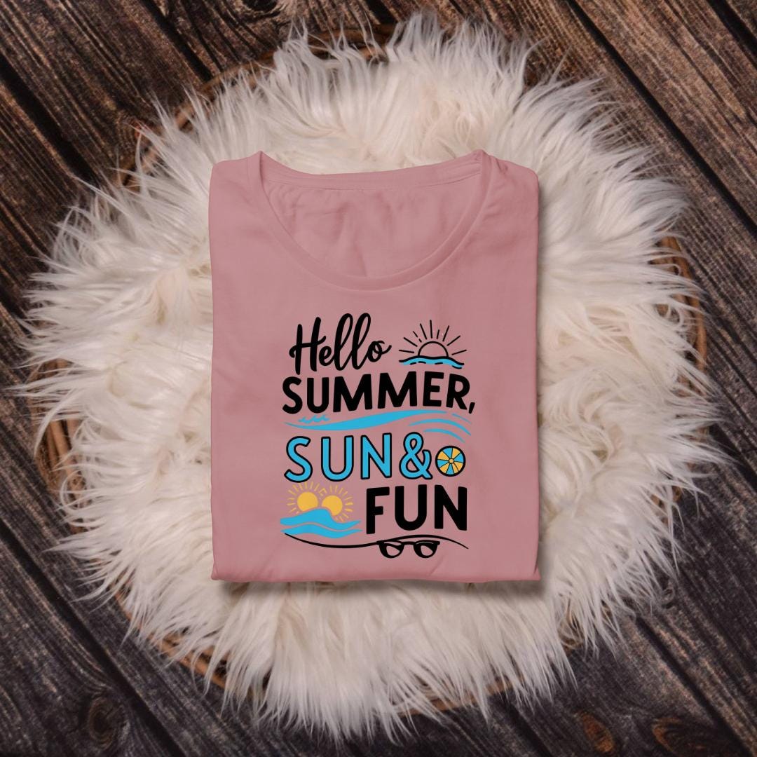 Hello Summer Sun Fun PNG | Fun in the Sun SVG | Beach Vibes Clipart ...