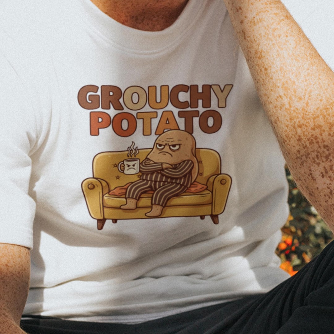 Funny Potato Png, Grouchy Potato Png, Lazy Humor T Shirt, Cozy Couch ...