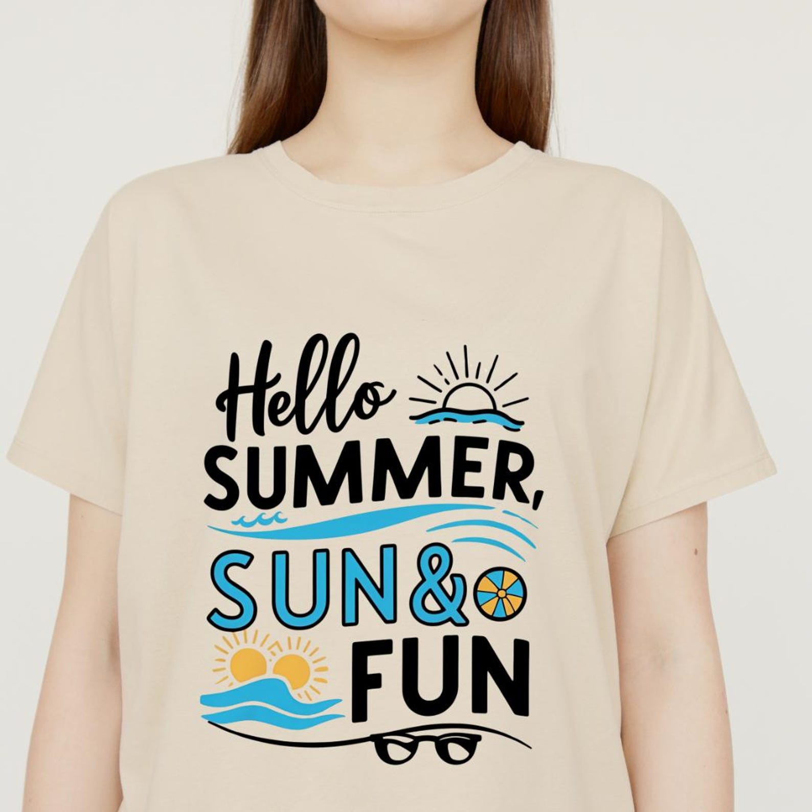 Hello Summer Sun Fun PNG | Fun in the Sun SVG | Beach Vibes Clipart ...