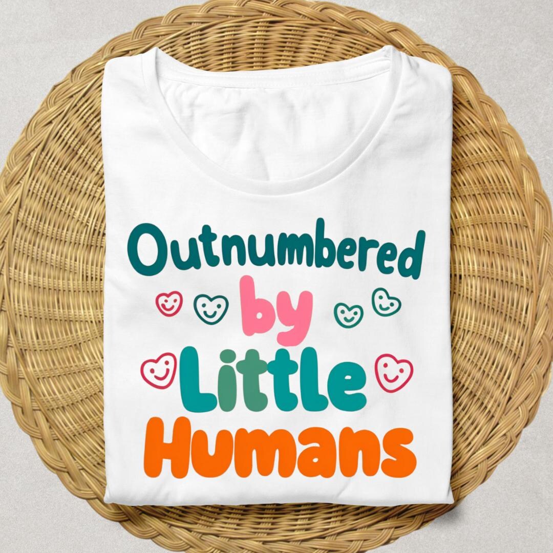 Outnumbered by Little Humans SVG, Funny Mom Life Quote, Cricut Shirt ...