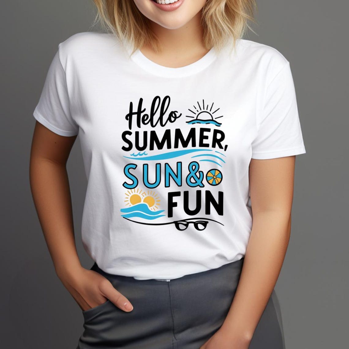 Hello Summer Sun Fun PNG | Fun in the Sun SVG | Beach Vibes Clipart ...