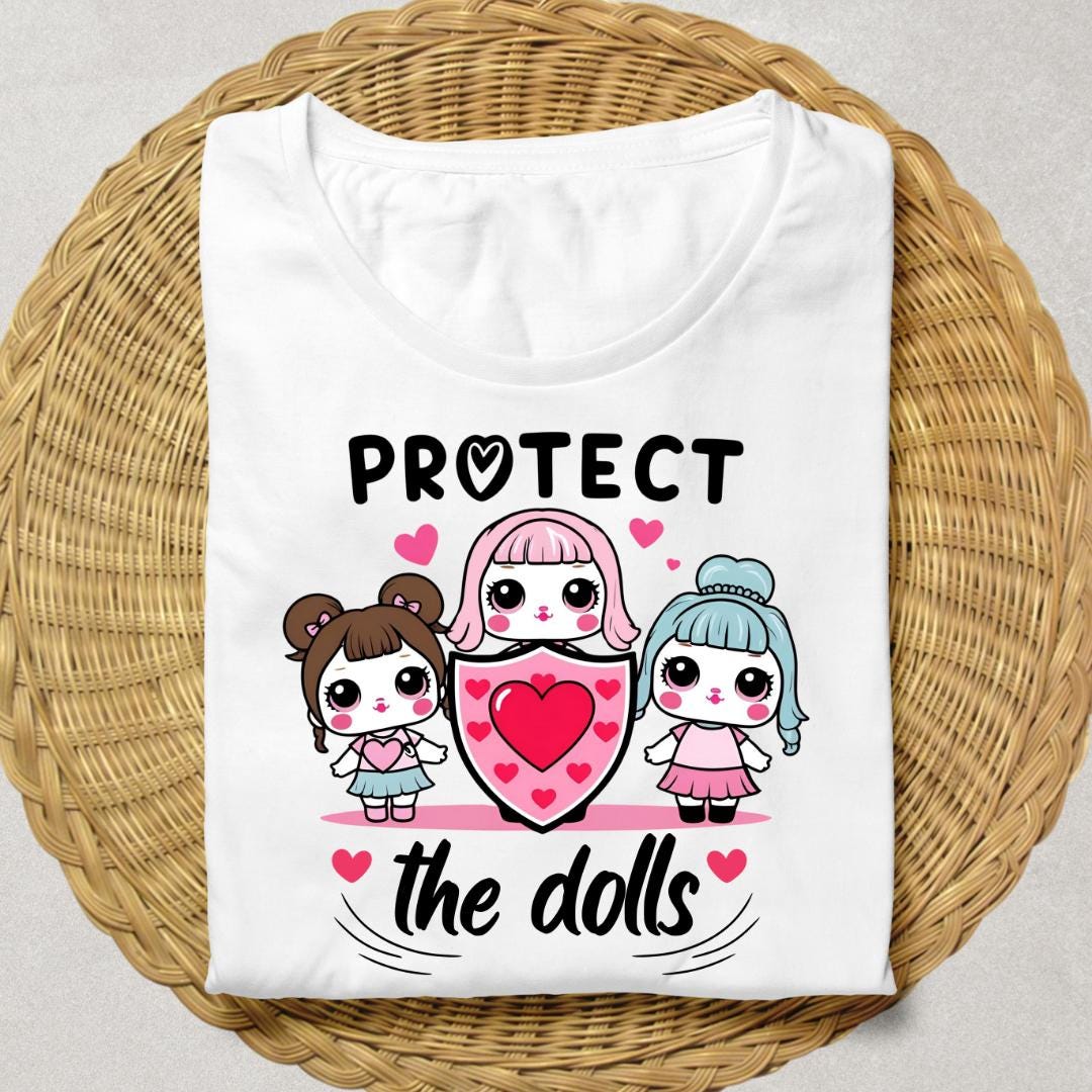 Protect the Dolls Shirt – Kawaii Doll Tee – Cute Girl Shield Shirt ...