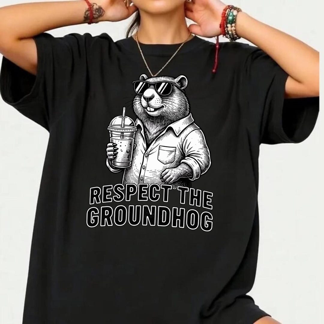 Respect the Groundhog Funny Ground Hog Woodchuck Day PNG & SVG - Etsy