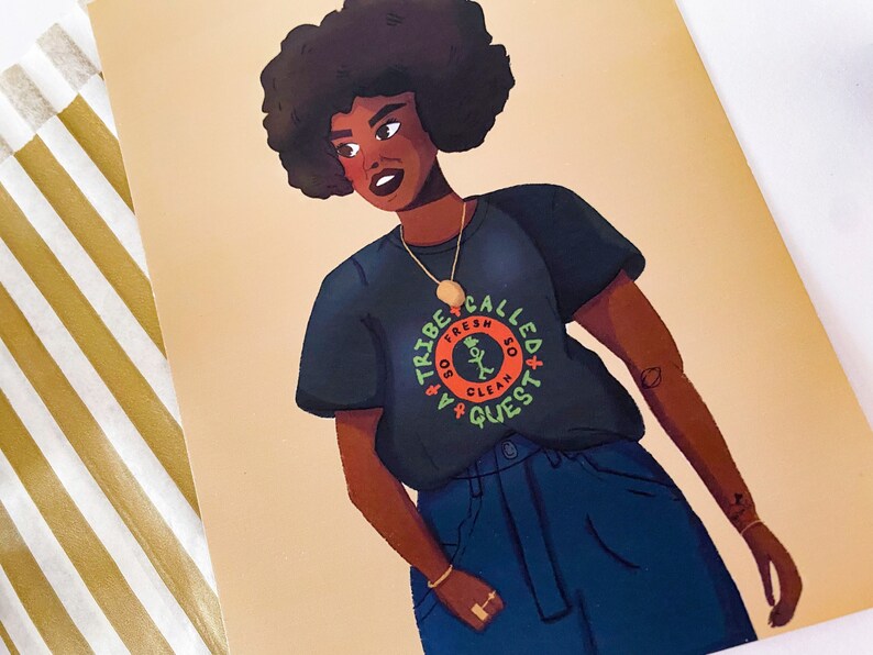 Side Eye Illustrated Print Art Print Art Prints Unique Art Print ...