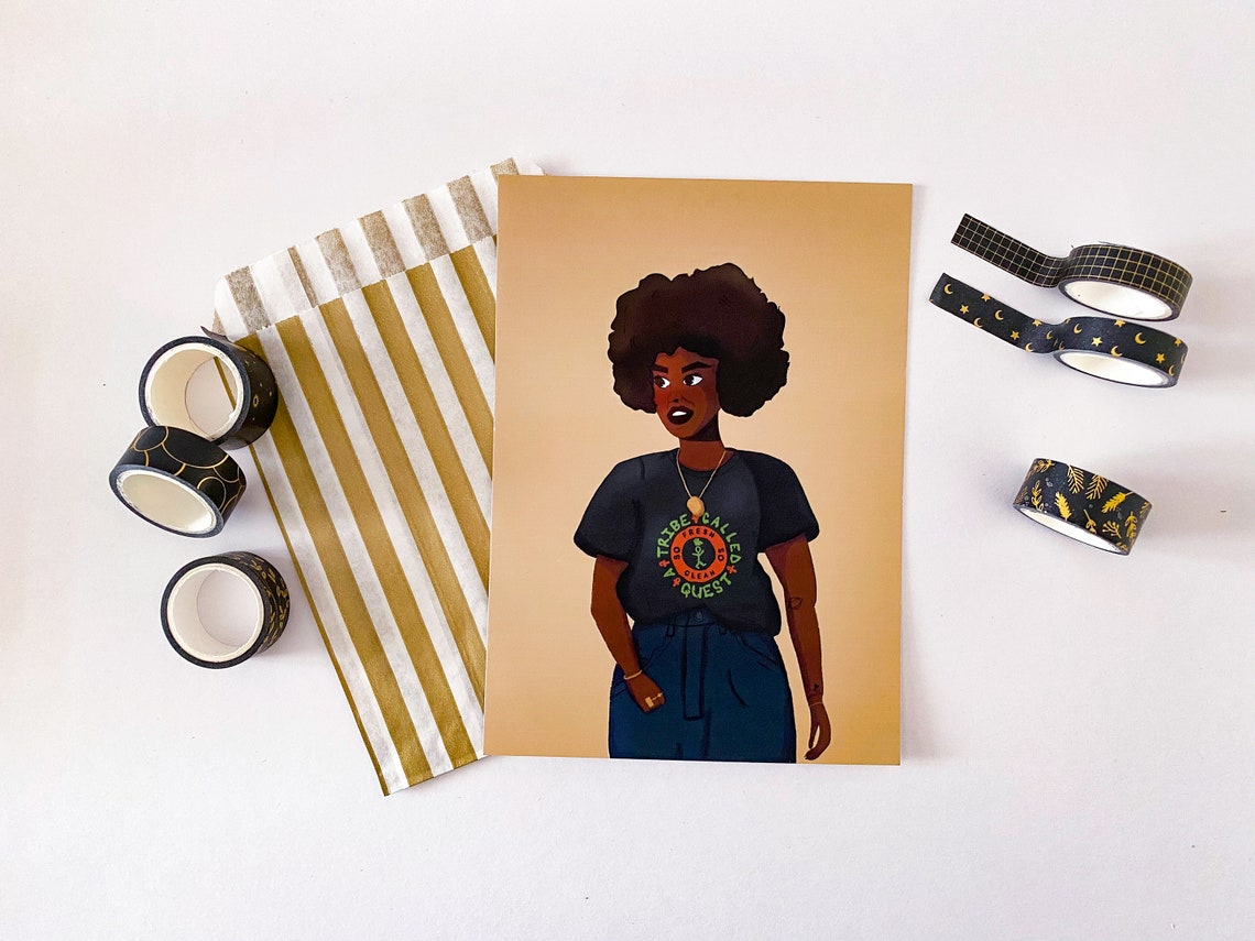 Side Eye Illustrated Print Art Print Art Prints Unique Art Print ...