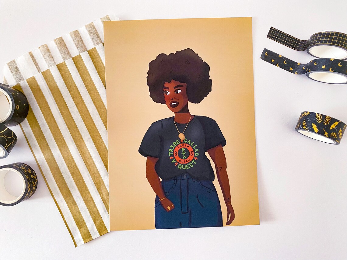 Side Eye Illustrated Print Art Print Art Prints Unique Art Print ...