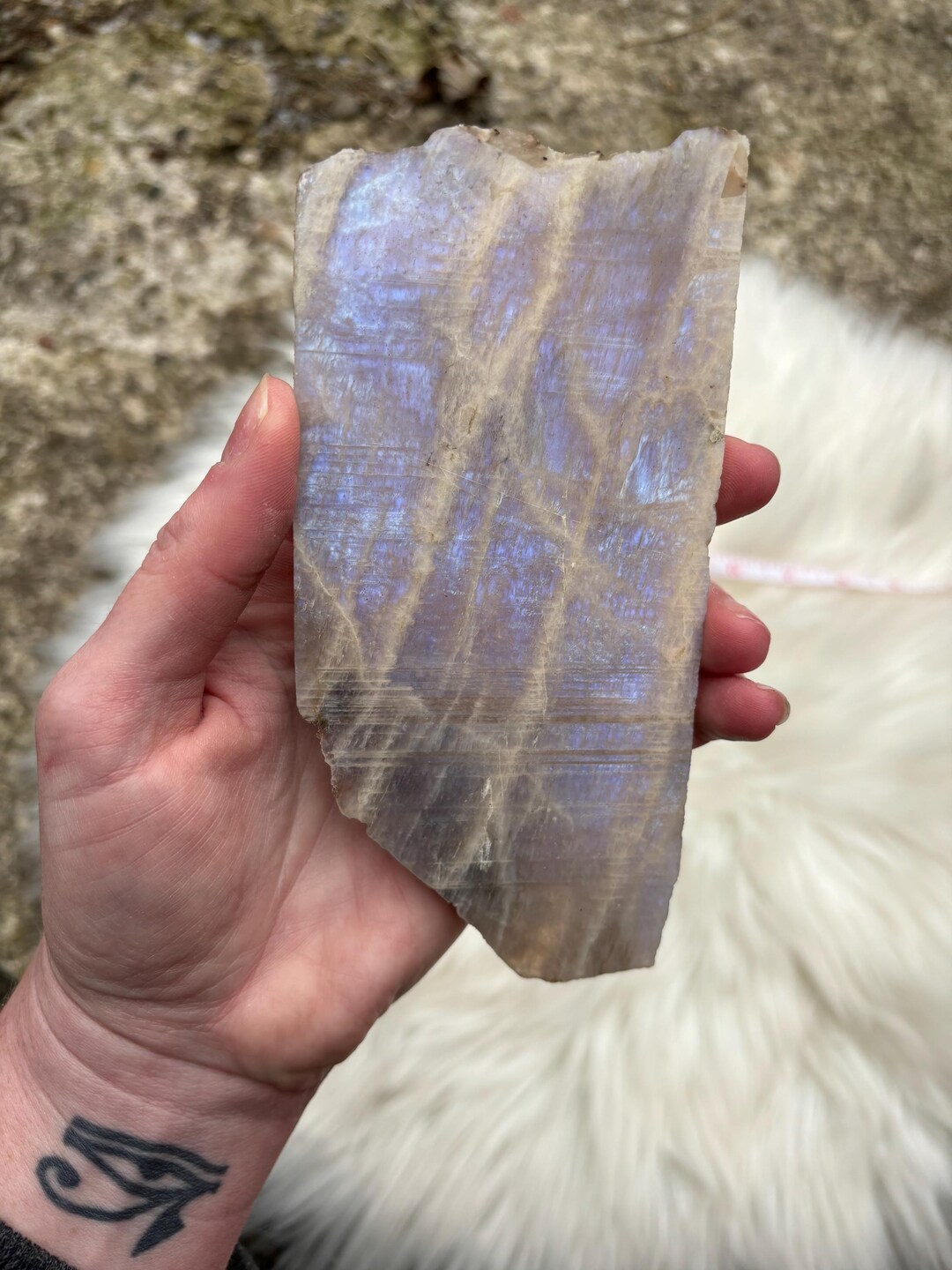 Rainbow Moonstone Slab - Etsy
