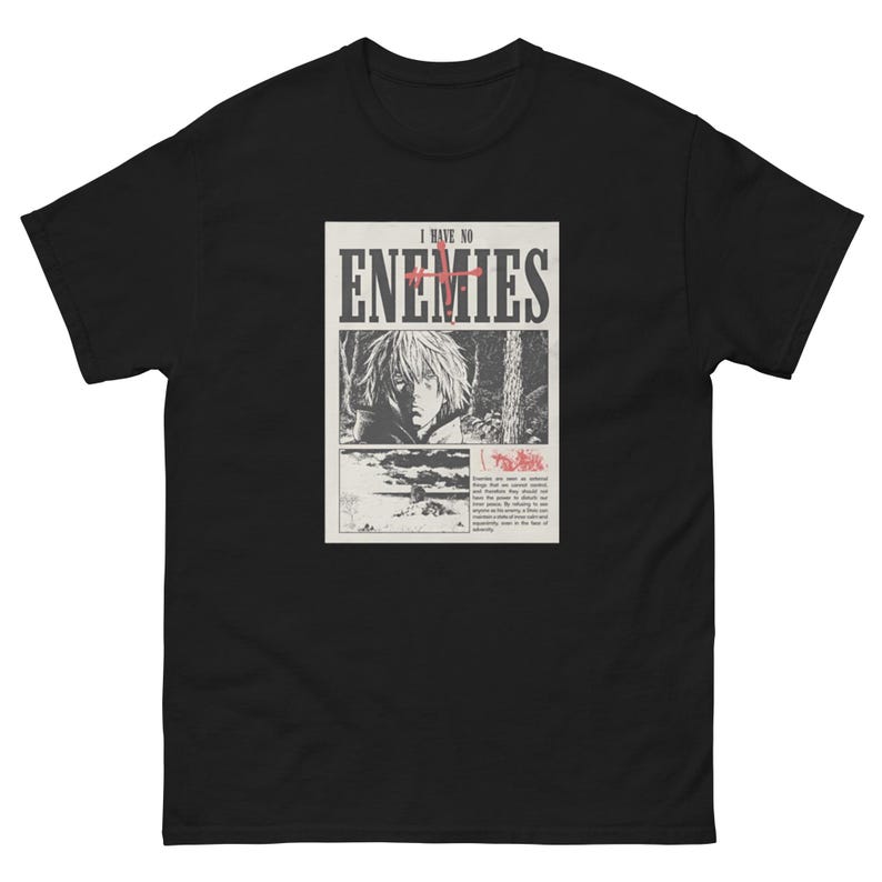 Vinland Saga Thorfinn T-shirt - "i Have No Enemies" | Viking Anime Tee ...