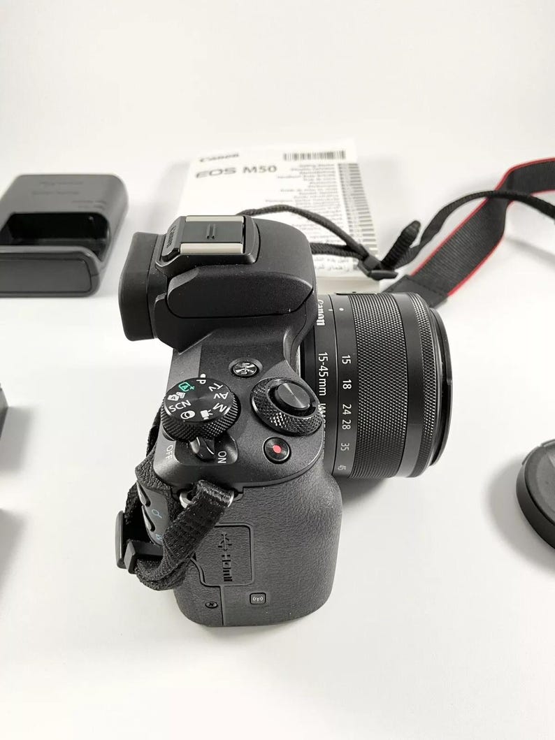 Canon EOS M50 Mirrorless Digital Camera 1K Shutter Count, EF-M 15-45mm ...
