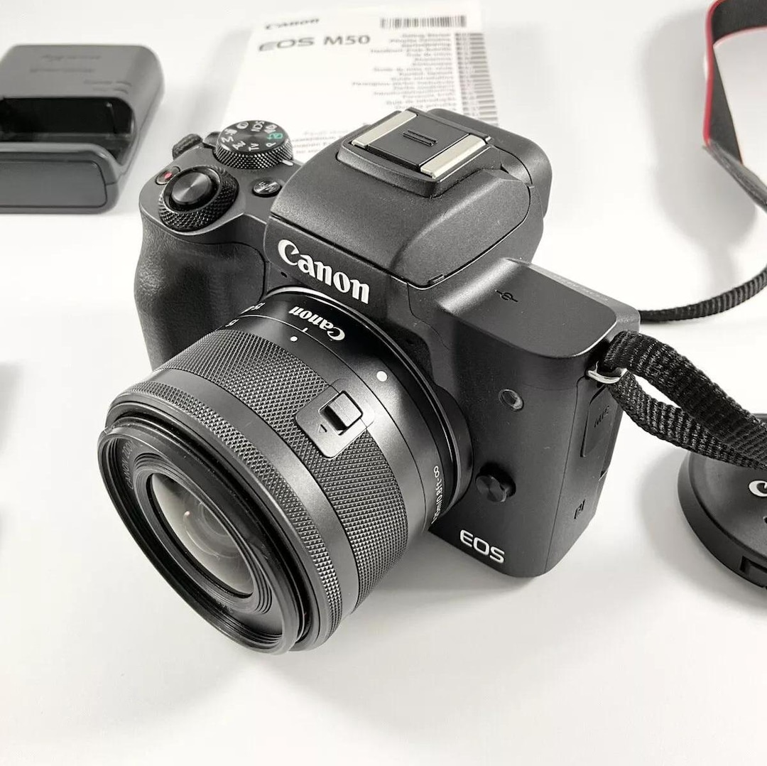 Canon EOS M50 Mirrorless Digital Camera 1K Shutter Count, EF-M 15-45mm ...