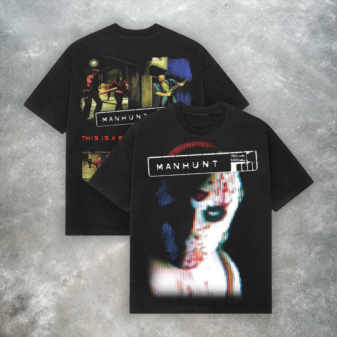 Retro-style Manhunt PS2 - Vintage Y2K Horror Game T-shirt - 100% Cotton ...
