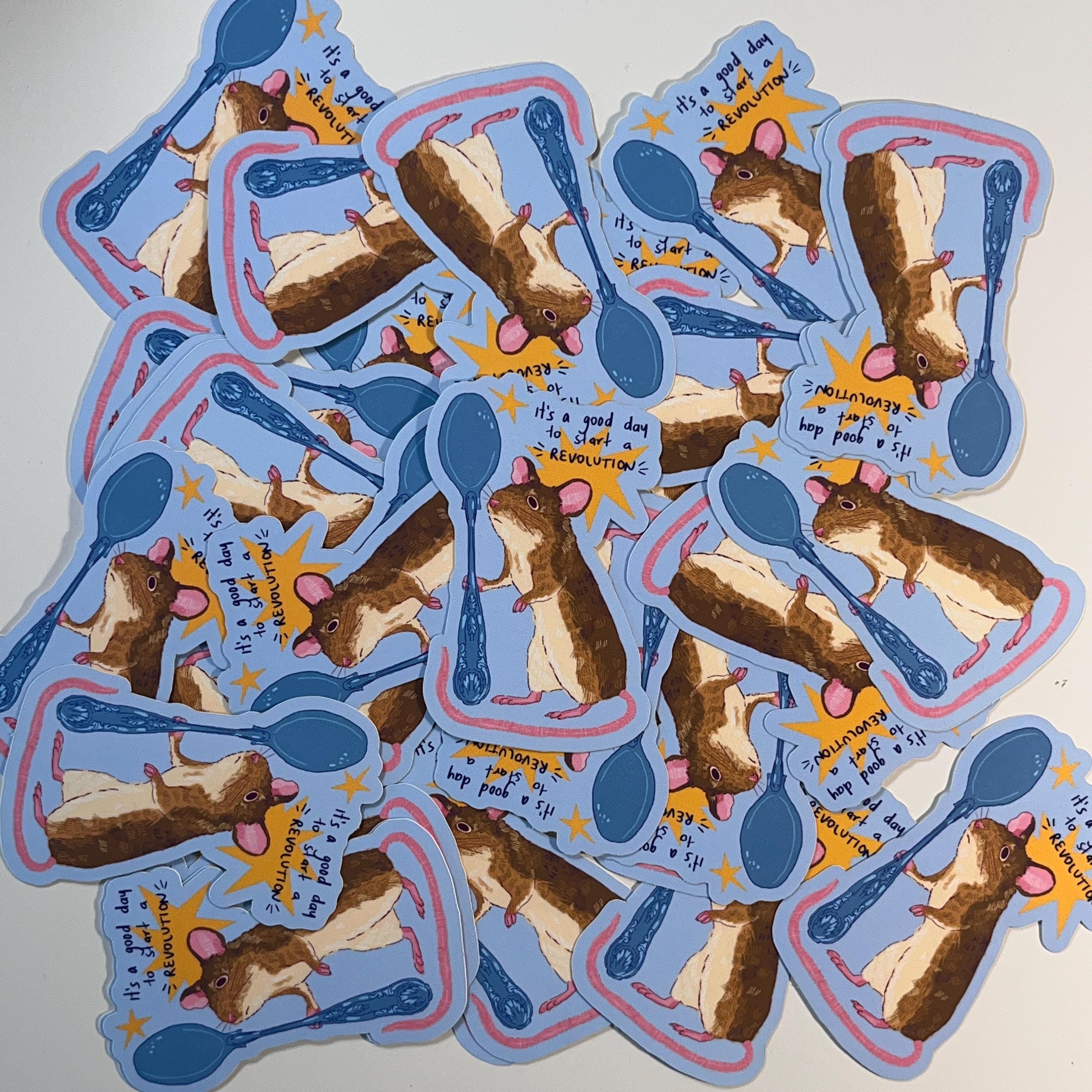 Cute Mouse Sticker | Cute Vinyl Stickers for Laptops, Water Bottles ...