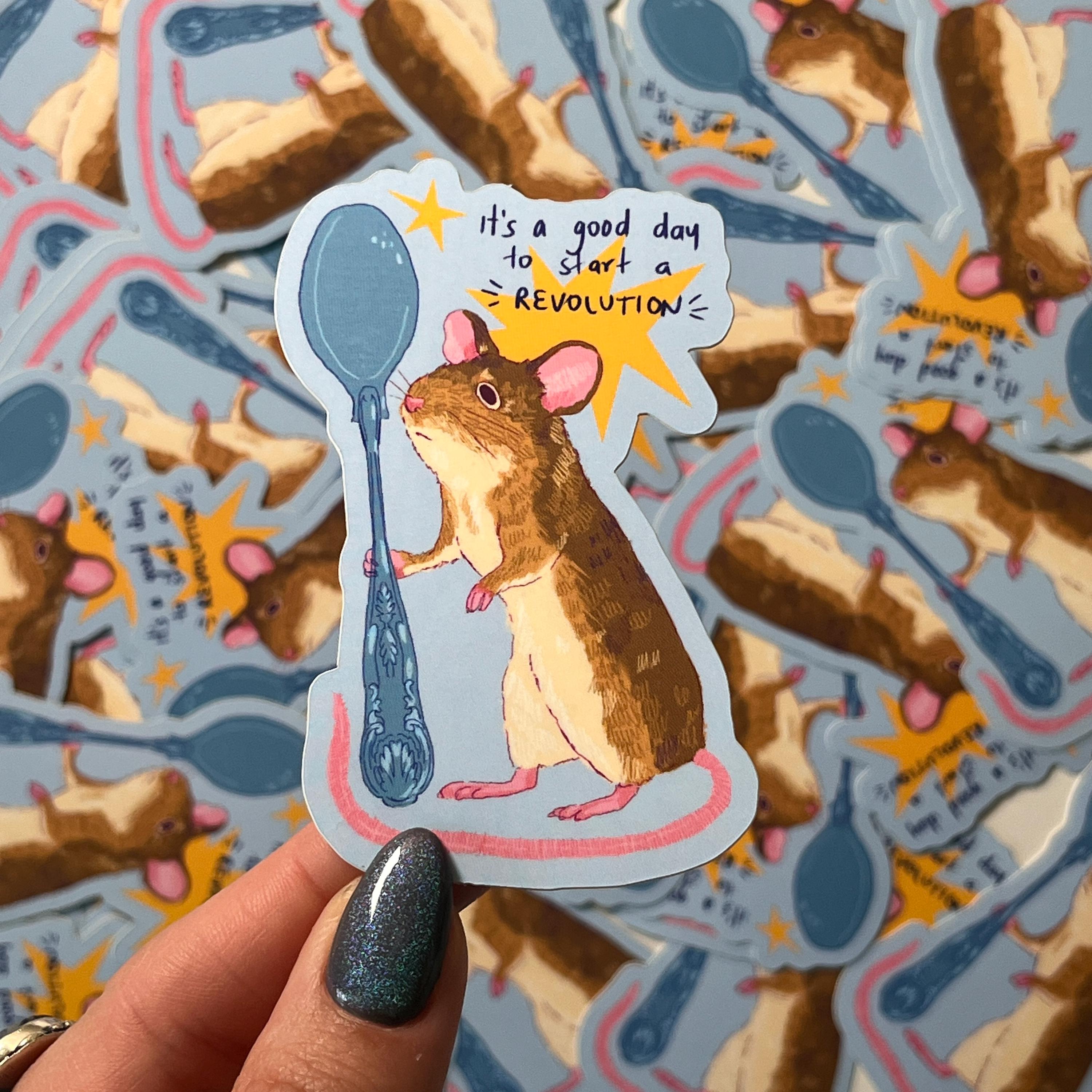 Cute Mouse Sticker | Cute Vinyl Stickers for Laptops, Water Bottles ...