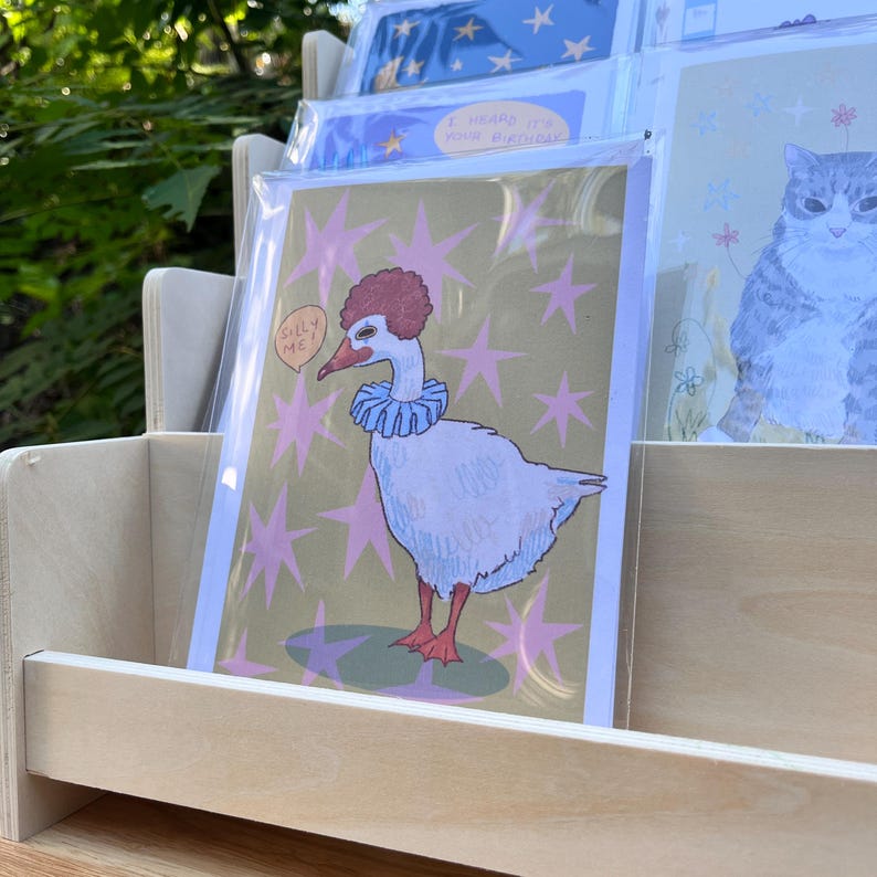 Clown Goose Love Card | Funny Illustrated Greeting Card - Etsy