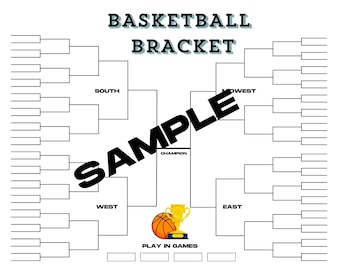 March Madness Final Four Printable Tournament Bracket for College ...