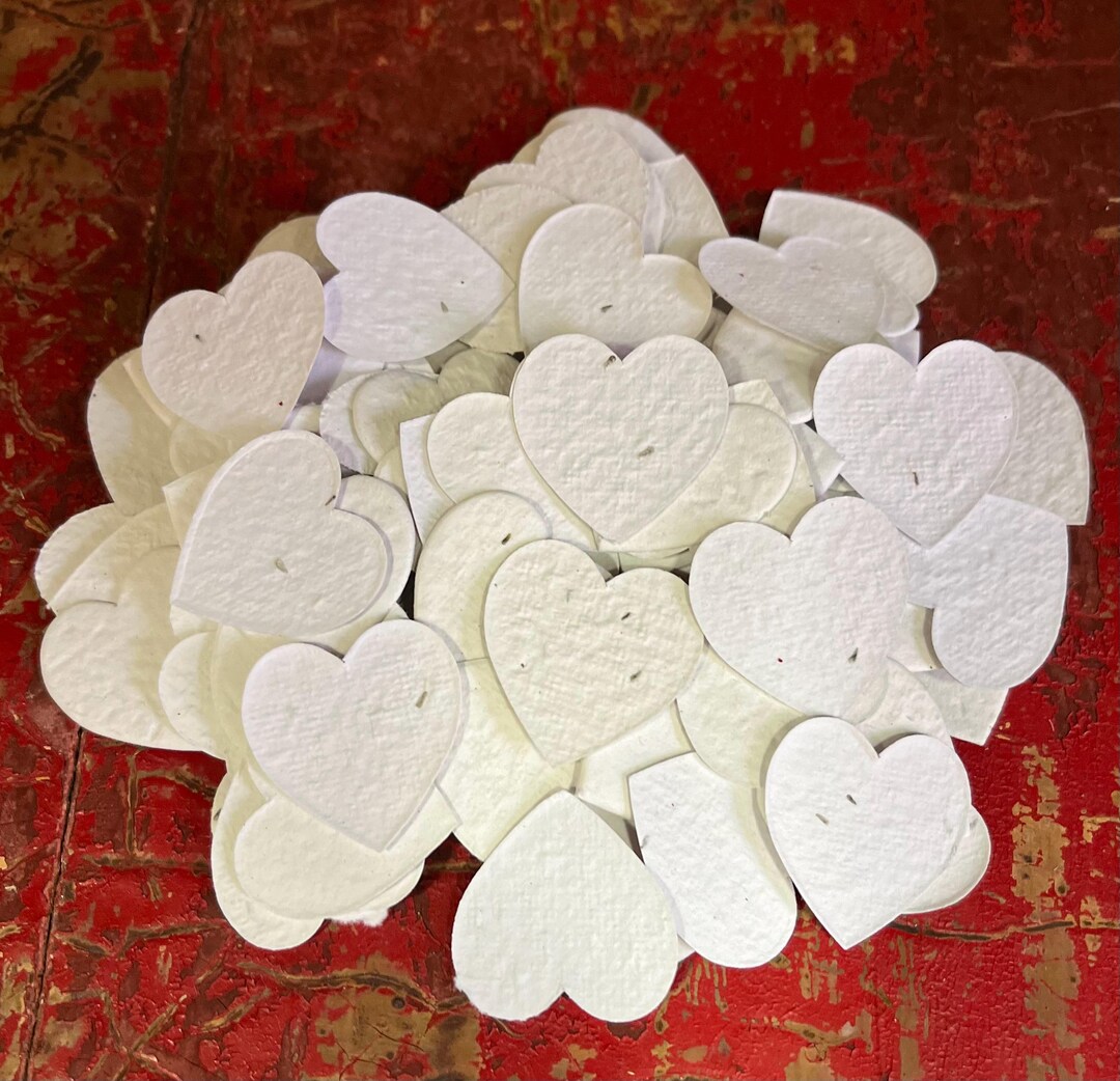 Plantable Seed Paper Heart Confetti - Free Shipping - Etsy