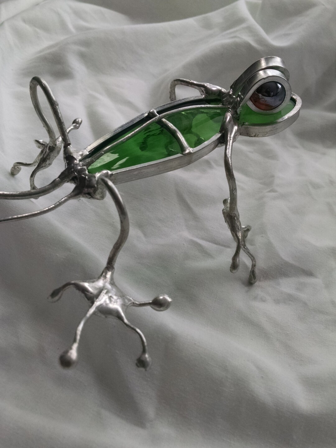 Gecko Stained Glass and Wire Jewelry Holder Garden Art - Etsy