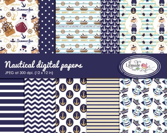 Nautical clipart sailing clipart summer clipart sailor kids | Etsy