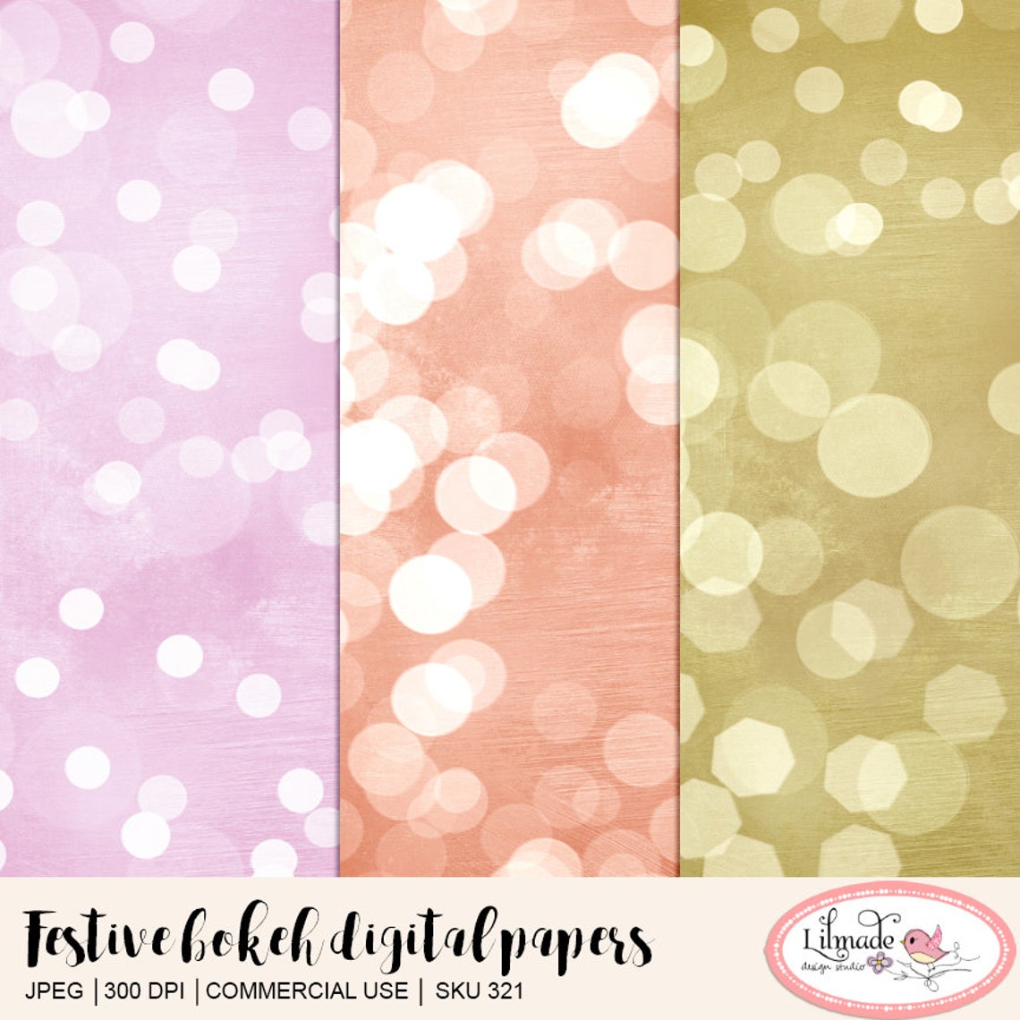 Bokeh Digital Papers Bokeh Textures Bokeh Backgrounds for - Etsy