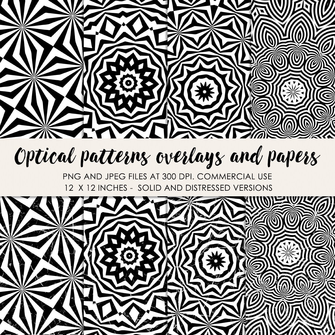 Optical Patterns Optical Digital Paper 60's Digital - Etsy