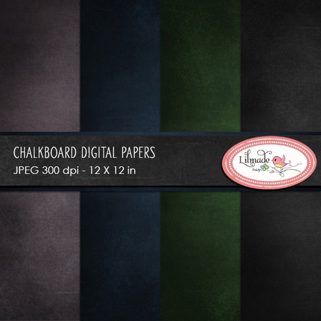 Chalkboard Digital Paper, Chalkboard Texture, Chalkboard Clipart ...