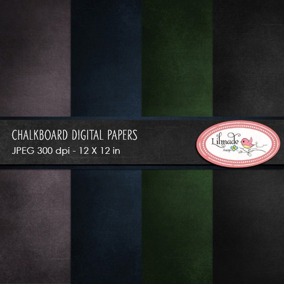 Chalkboard Digital Paper, chalkboard texture, chalkboard clipart ...
