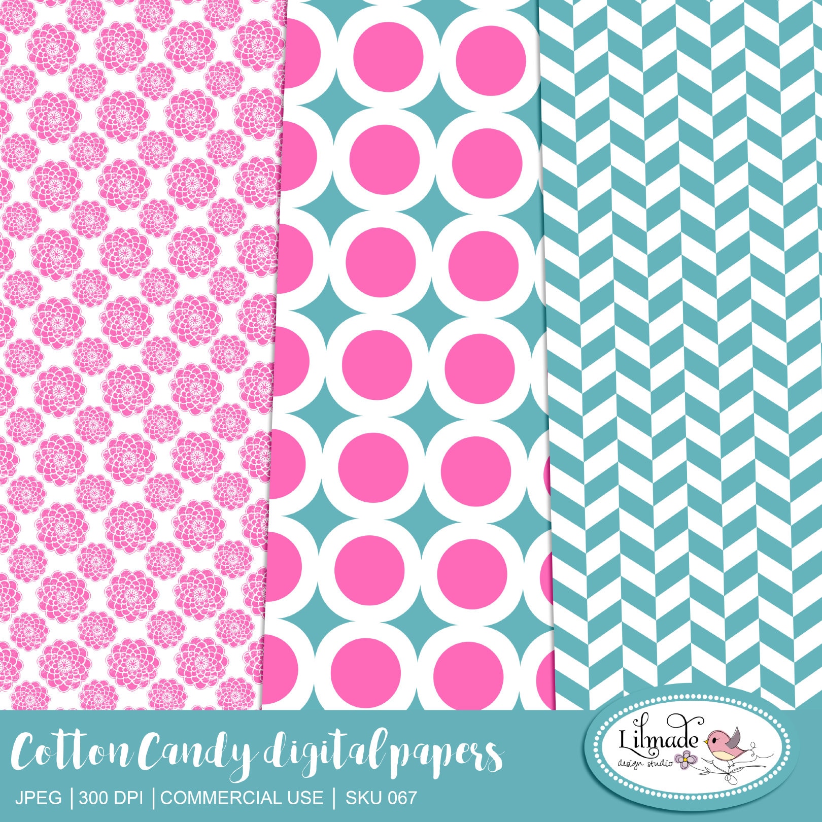 Cotton Candy Digital Paper Damask Paper Zebra Digital Paper - Etsy