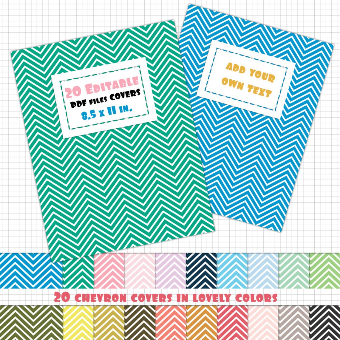 Printable and Editable Binder Cover Set Featuring 20 Covers in - Etsy