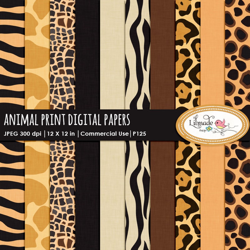 Safari Digital Paper - Etsy