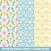 Easter Digital Paper Featuring Cute Easter Bunny Cliparts, Easter Eggs ...
