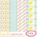 Easter Digital Papers Easter Bunny Easter Chick Easter - Etsy