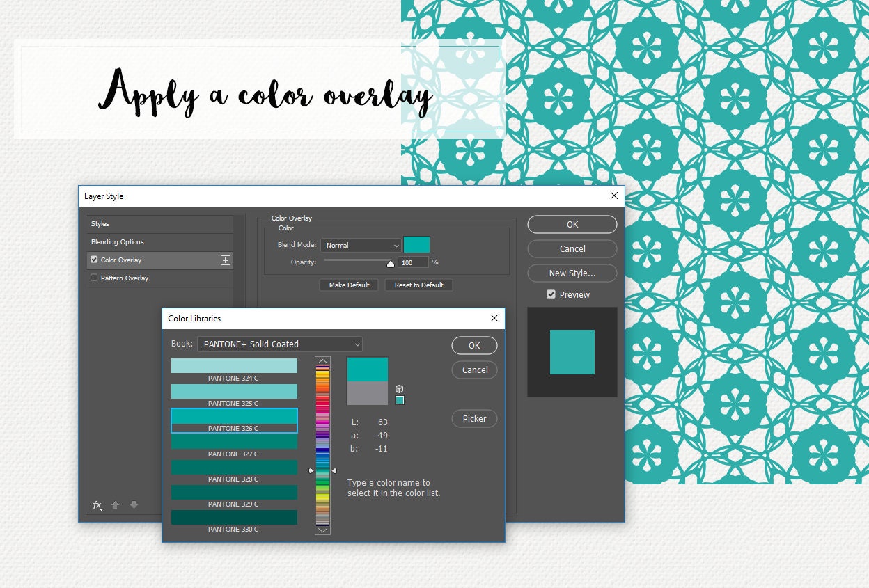 Distressed Floral Patterns Paper Template Photoshop Overlay | Etsy