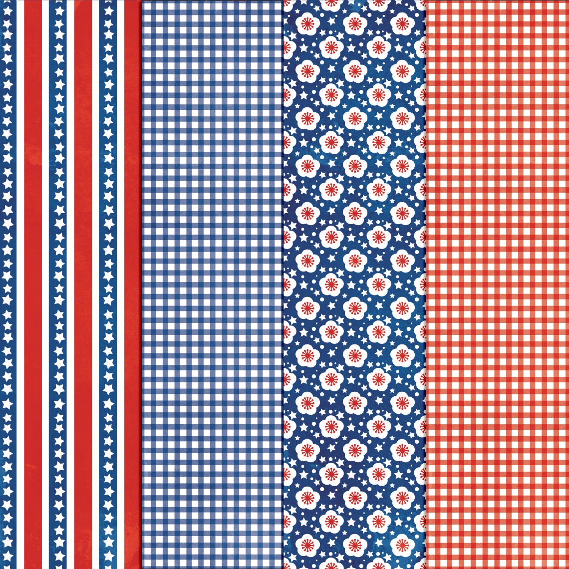 July 4th Digital Papers for Commercial Use Independence Day - Etsy