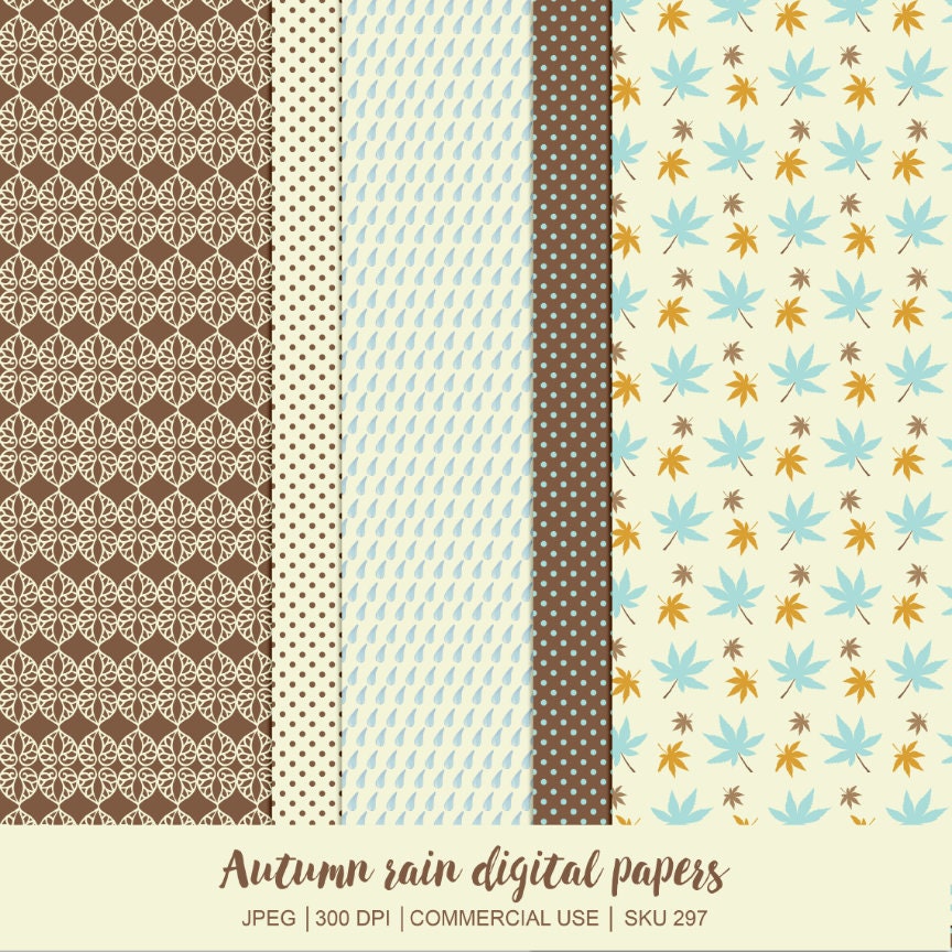 Fall Digital Paper, Damask Digital Paper, Houndstooth Digital Paper ...