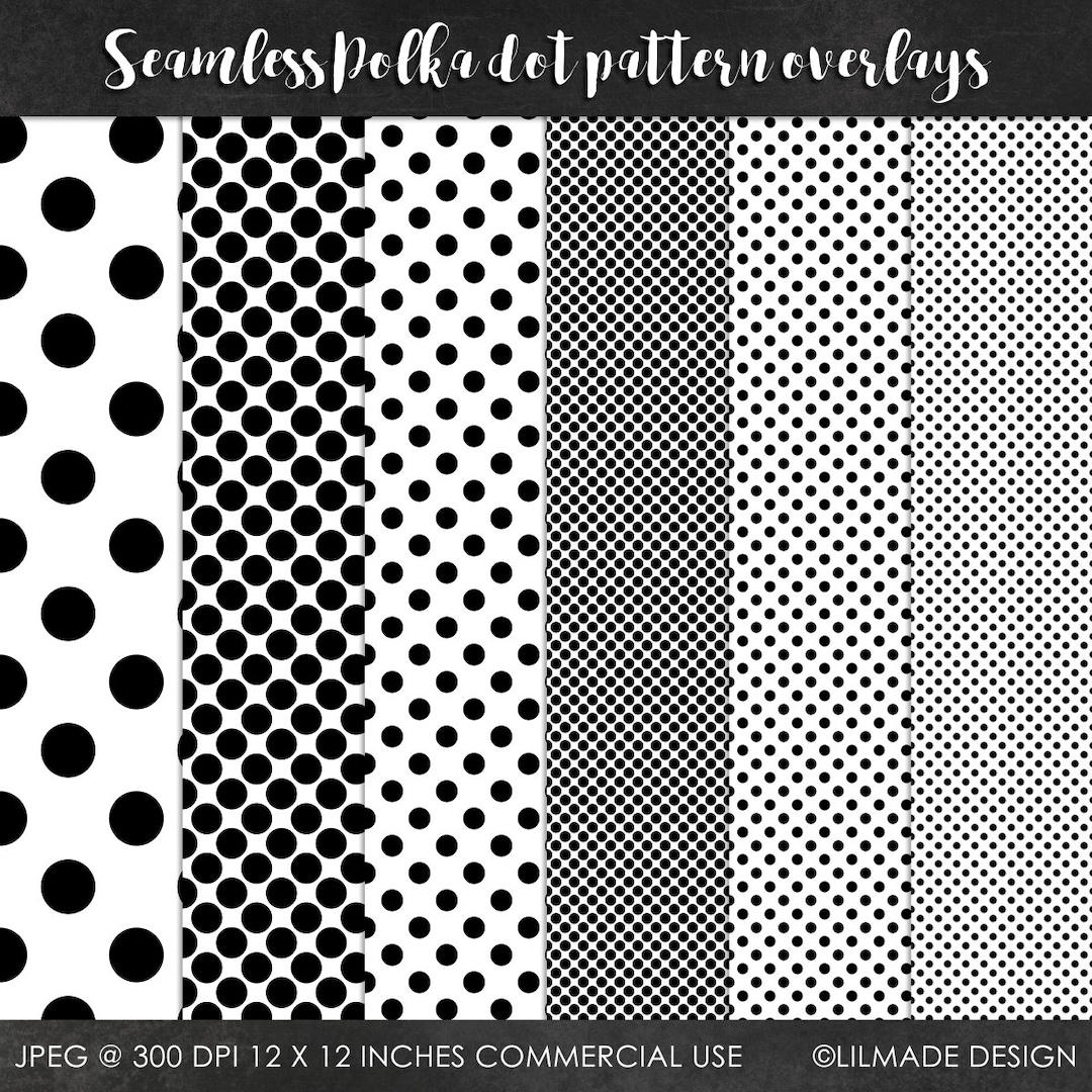 Seamless Polka Dot Pattern Overlays, Photoshop Template (PNG) - Etsy