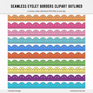 Seamless Eyelet Border Clipart, Eyelet Lace Clipart, Ribbon Clipart ...