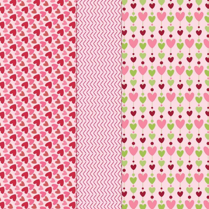 Digital Paper Valentine's Day Digital Paper Shabby Rose - Etsy