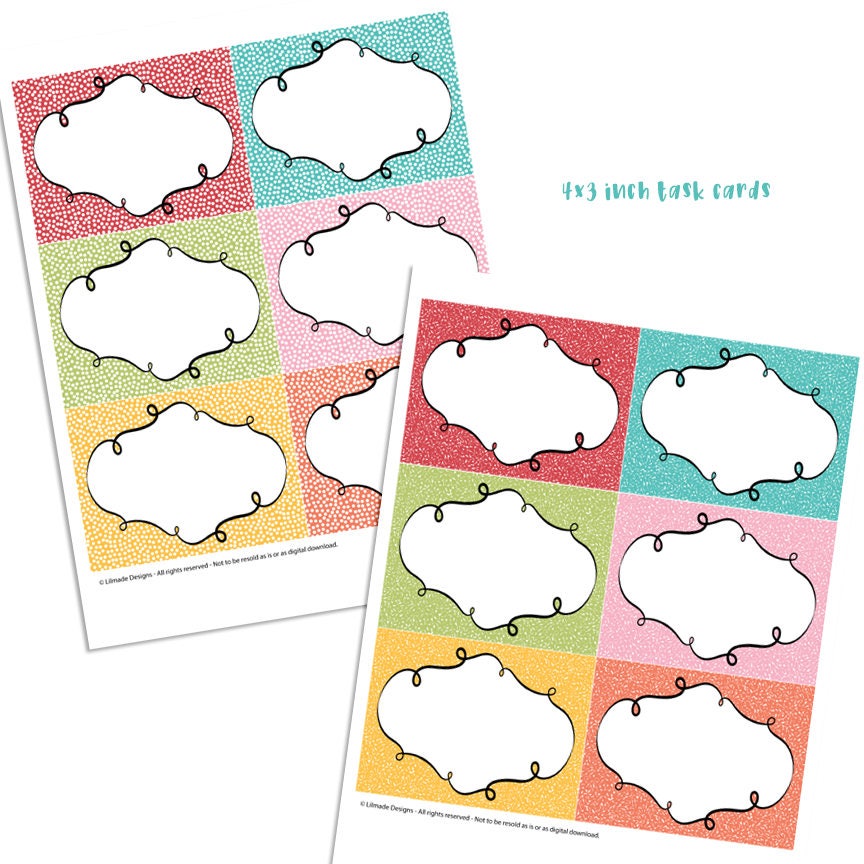 Printable Label Bundle, Printable Task Cards, Digital Labels, Candy ...