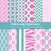 Cotton Candy Digital Paper, Damask Paper, Zebra Digital Paper, Vintage ...