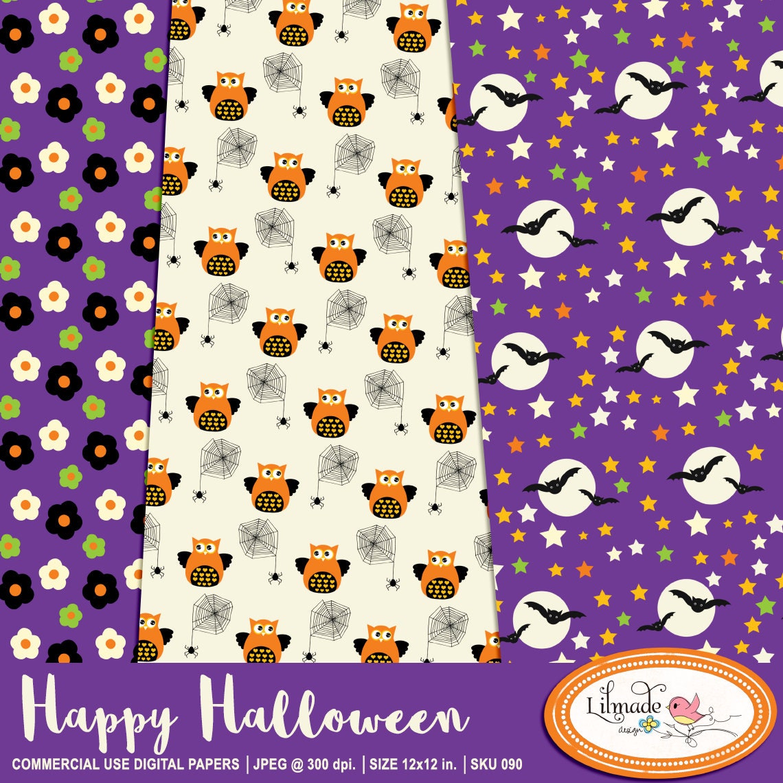 Halloween Digital Paper Halloween Ghost Scrapbook Paper - Etsy