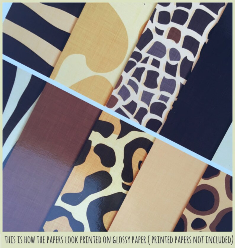 Animal Print Digital Paper, Safari Scrapbook Paper (commercial Use) - Etsy