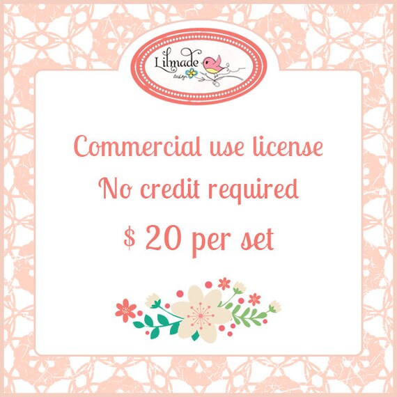 Commercial License No Credit Required by Lilmade Designs | Catch My Party