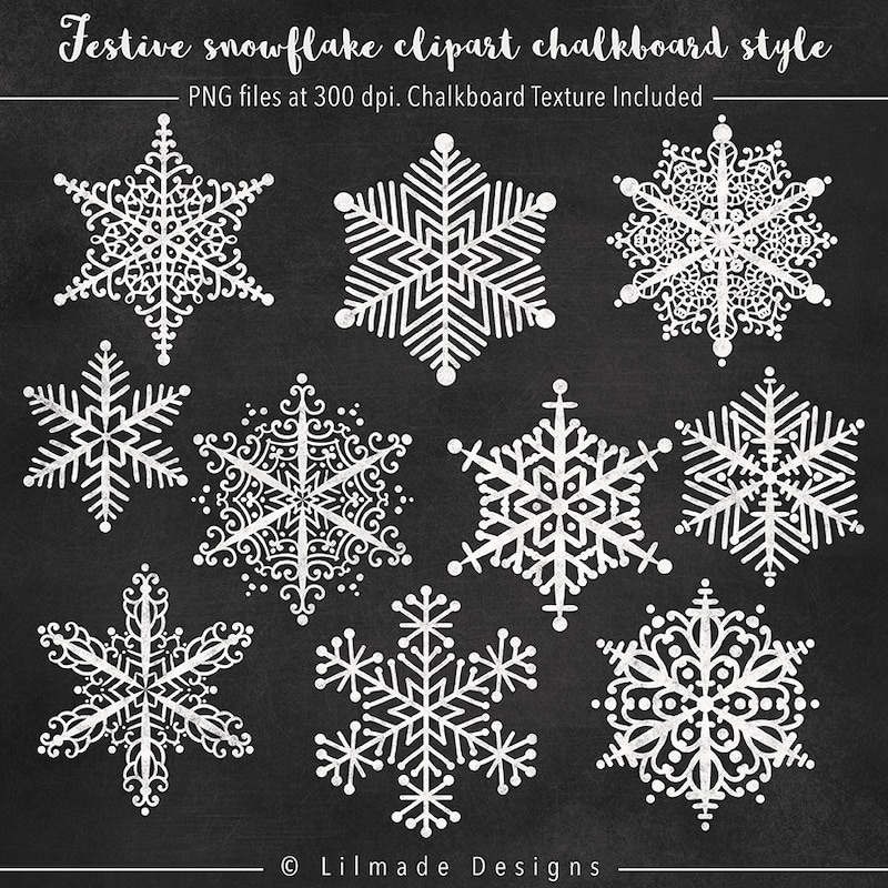 Chalkboard Snowflake - Etsy