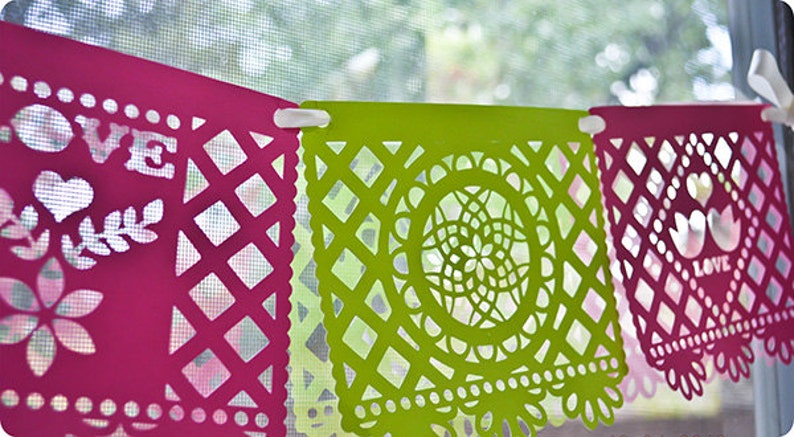 Svg Cutting Files Svg Wedding Banner Svg Papel Picado | Etsy UK