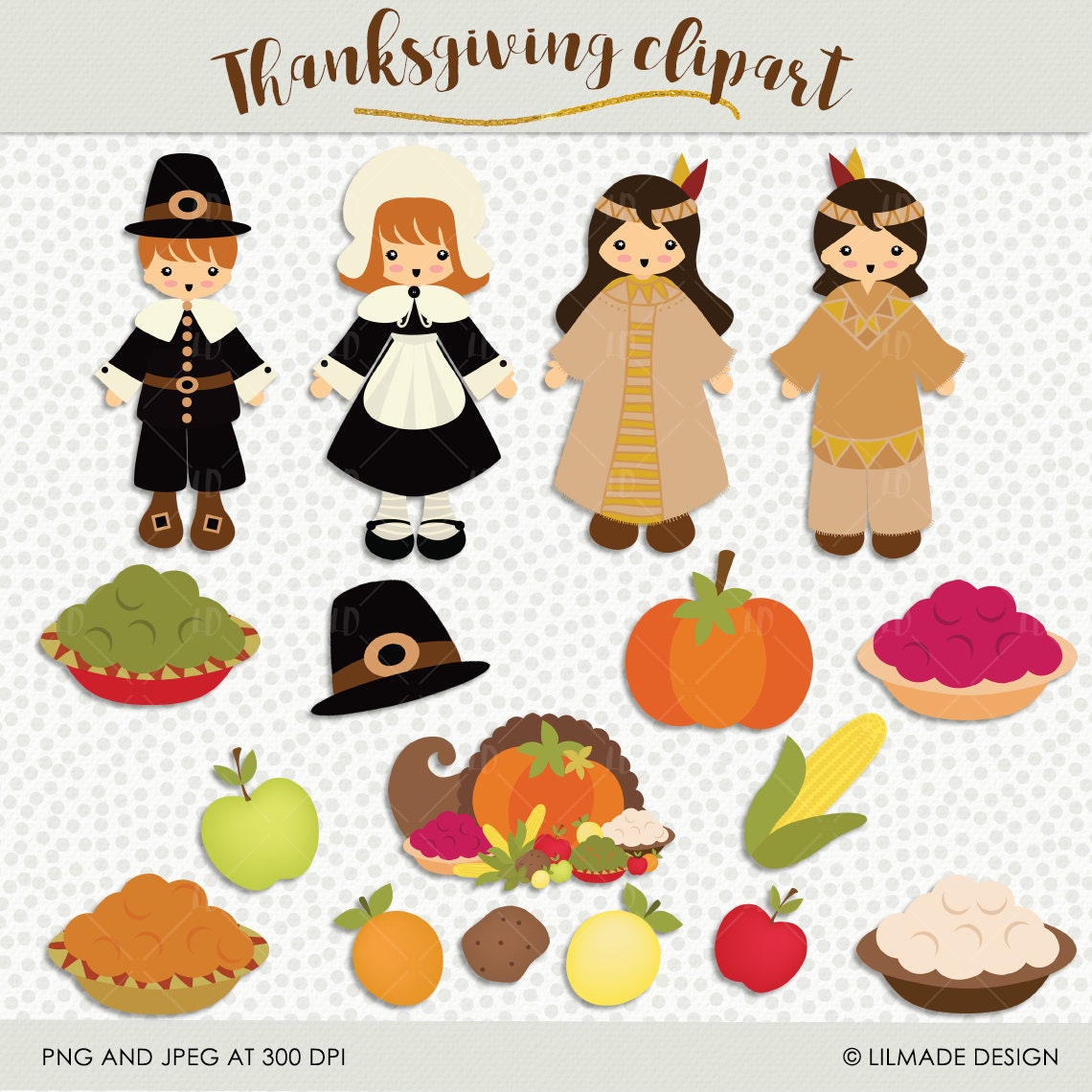 Thanksgiving Pilgrim Clip Art